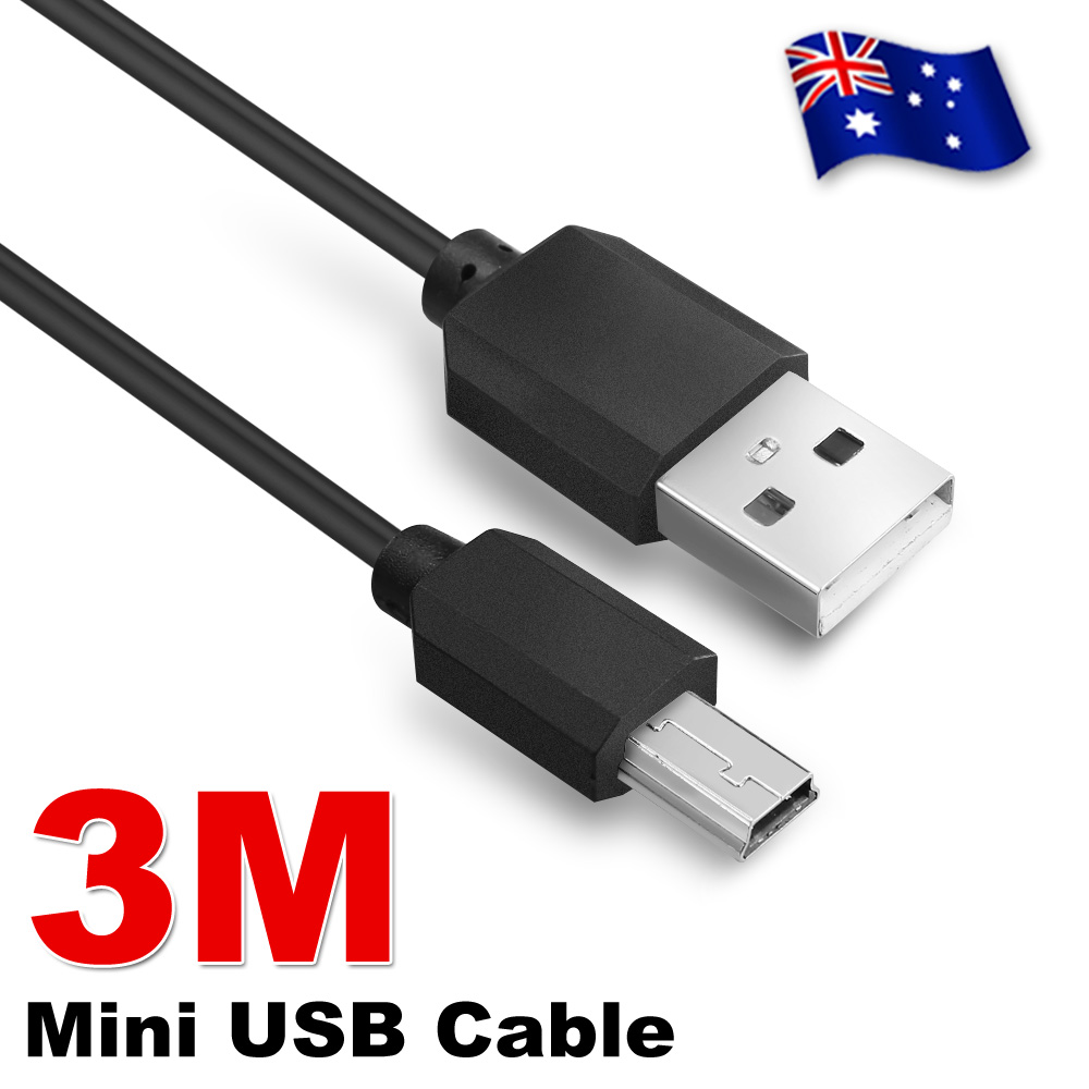Premium USB 2.0 to Mini USB Mini-B 5Pin Data Fast Charger Cable Cord 1M ...