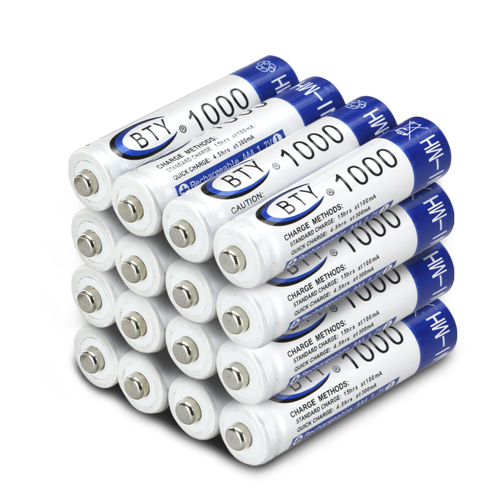 4-20X BTY AAA Rechargeable Battery Recharge Batteries 1.2V 1000mAh Ni ...