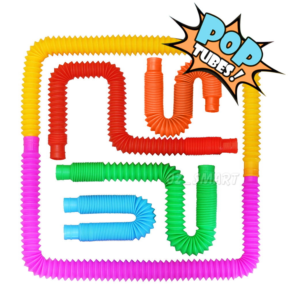 6 Pcs New Fidget Pop Tube Toys for Kids and Adults, Pipe Sensory Tools ...