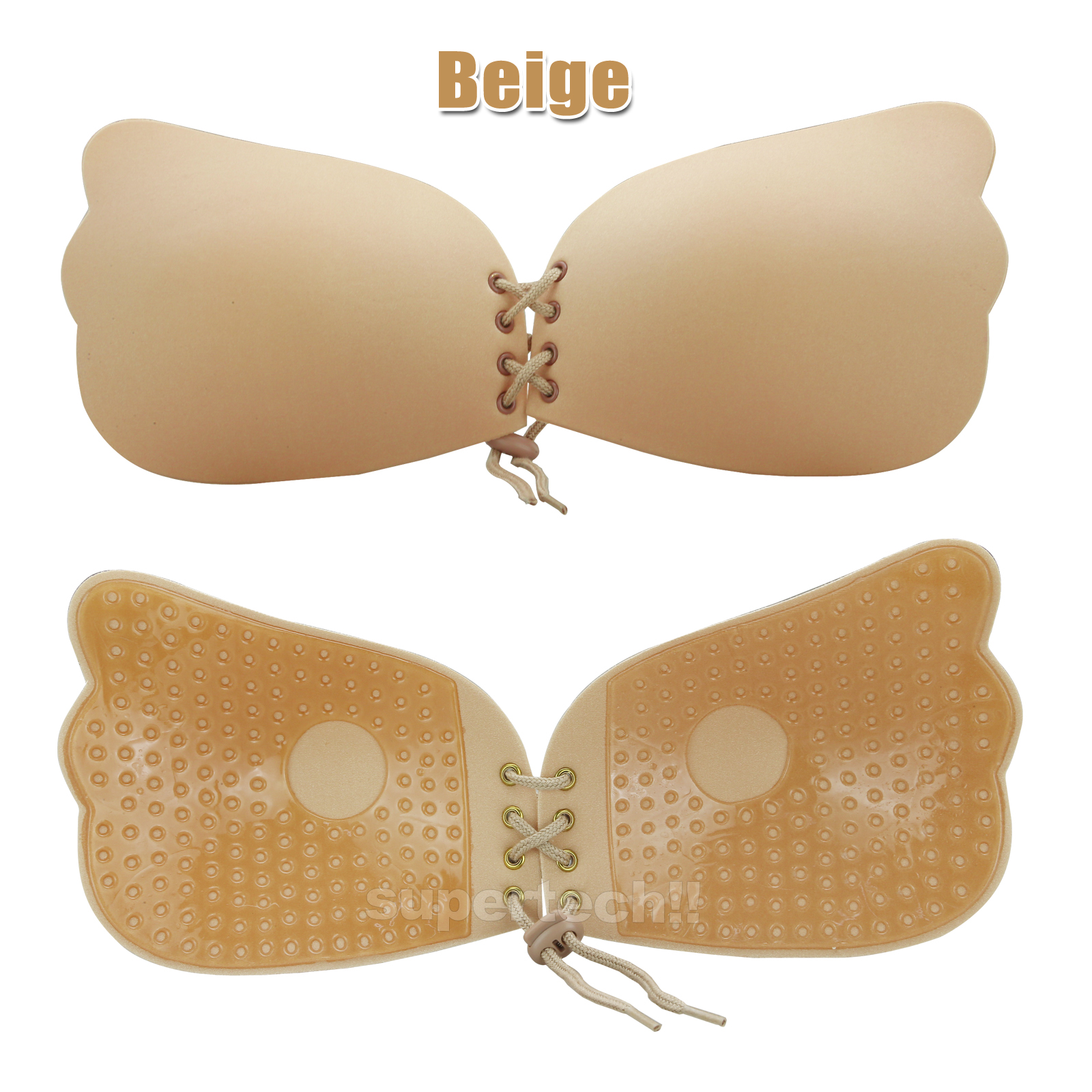 Strapless Backless Invisible BRA Push Up Stick On Silicone Lingerie ...