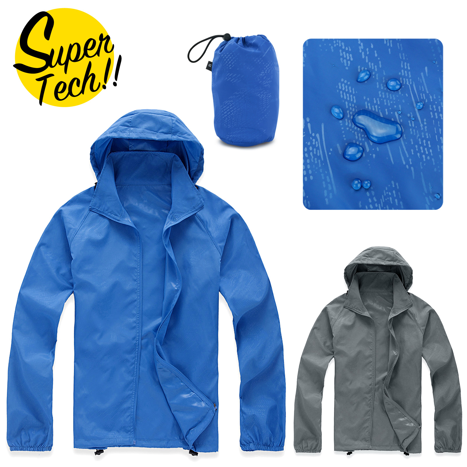Unisex Cycling Running Hiking Bike Waterproof Windproof Jacket Outdoor ...